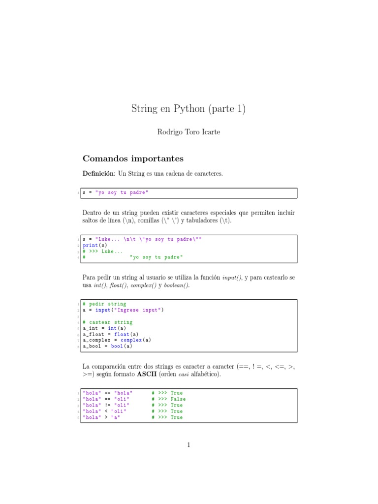Resumen Strings | PDF | Comillas | Cadena (informática)