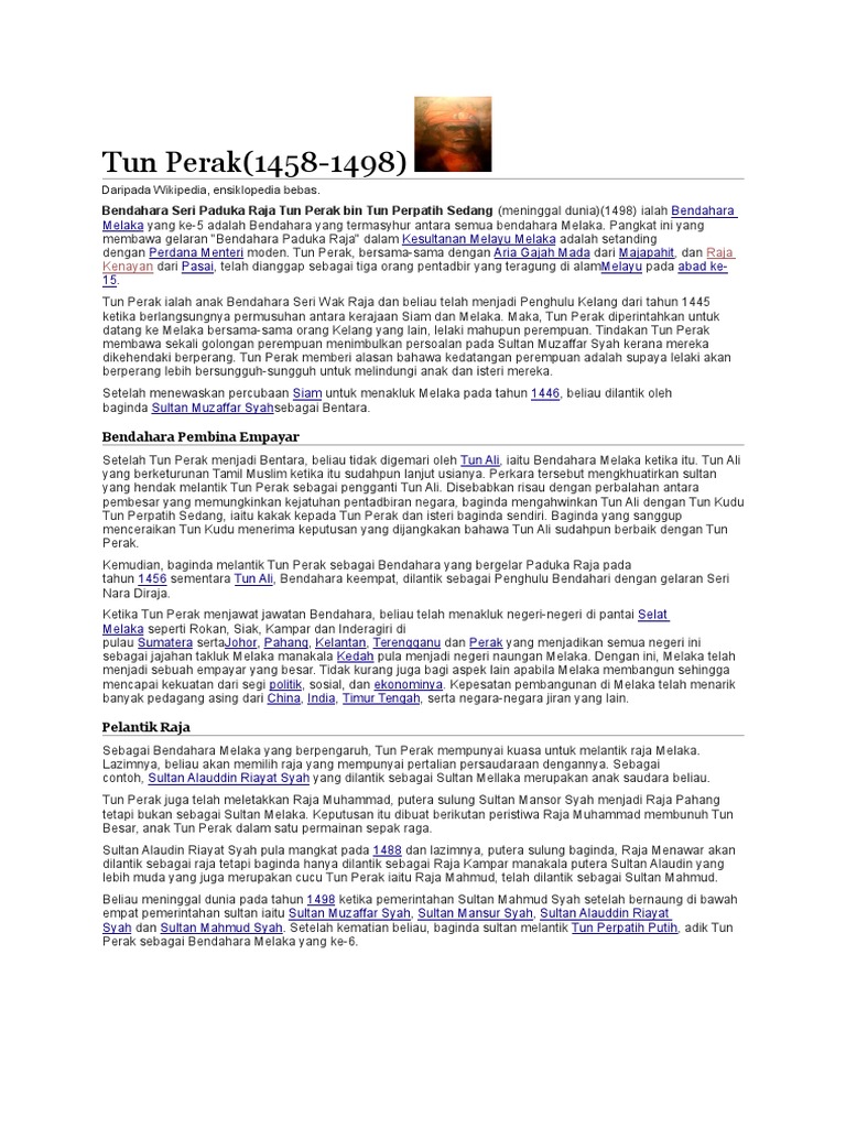Tun Perak | PDF