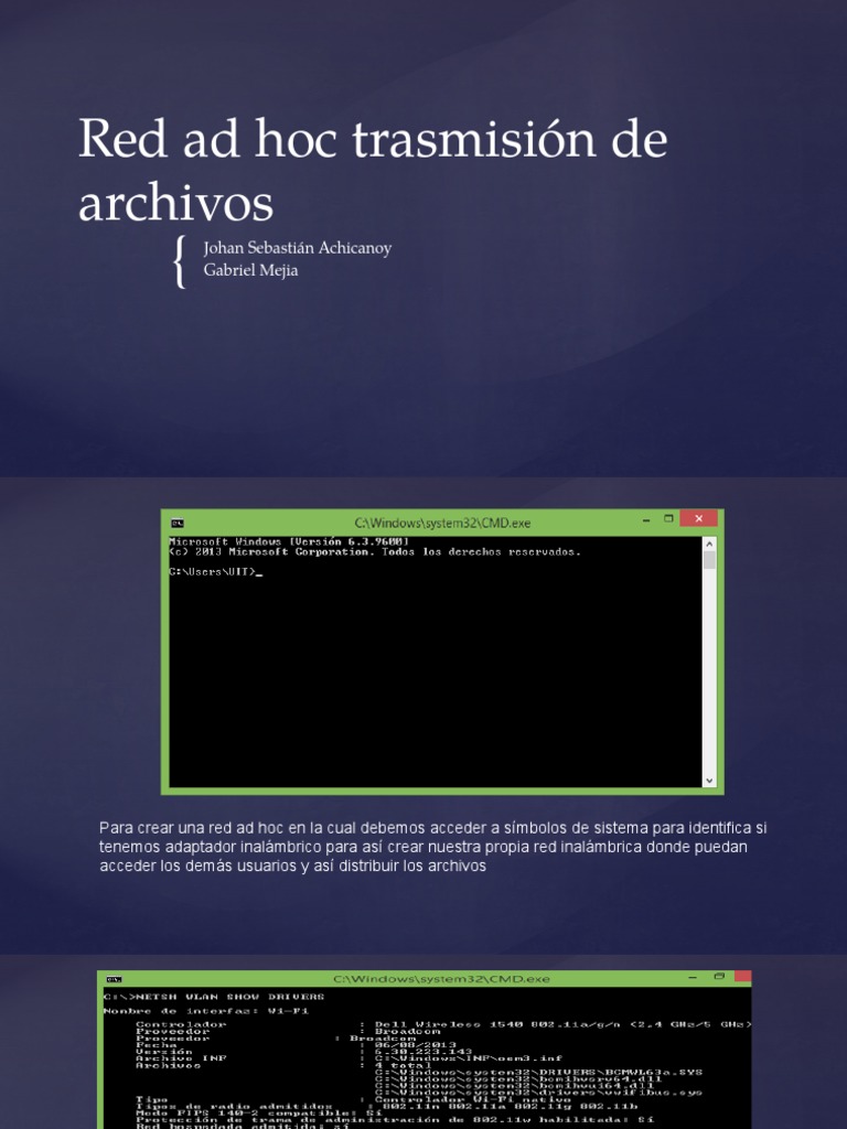 Compartir Archivos Mediante Una Red Ad Hoc | PDF | LAN inalámbrico ...