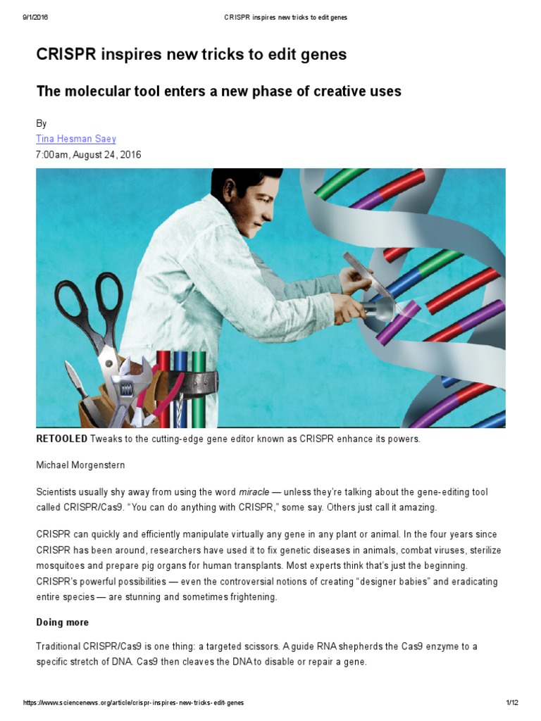 New CRISPR Techniques for Gene Editing | PDF | Crispr | Gene