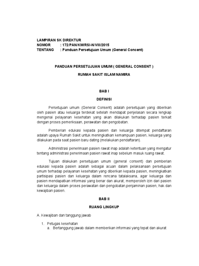 Panduan General Concent | PDF