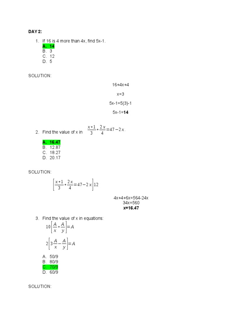 Algebra 3 | PDF | Equations | Mathematical Concepts