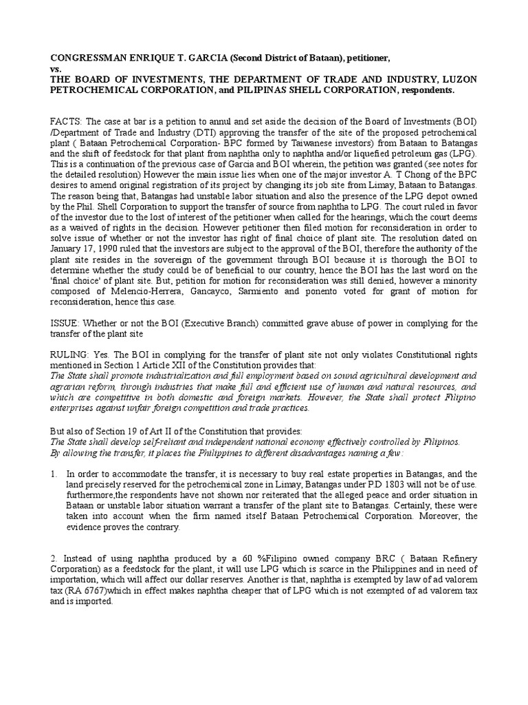 Garcia Vs BOI Sec 19 of Art 2 | PDF | Certiorari | Common Law