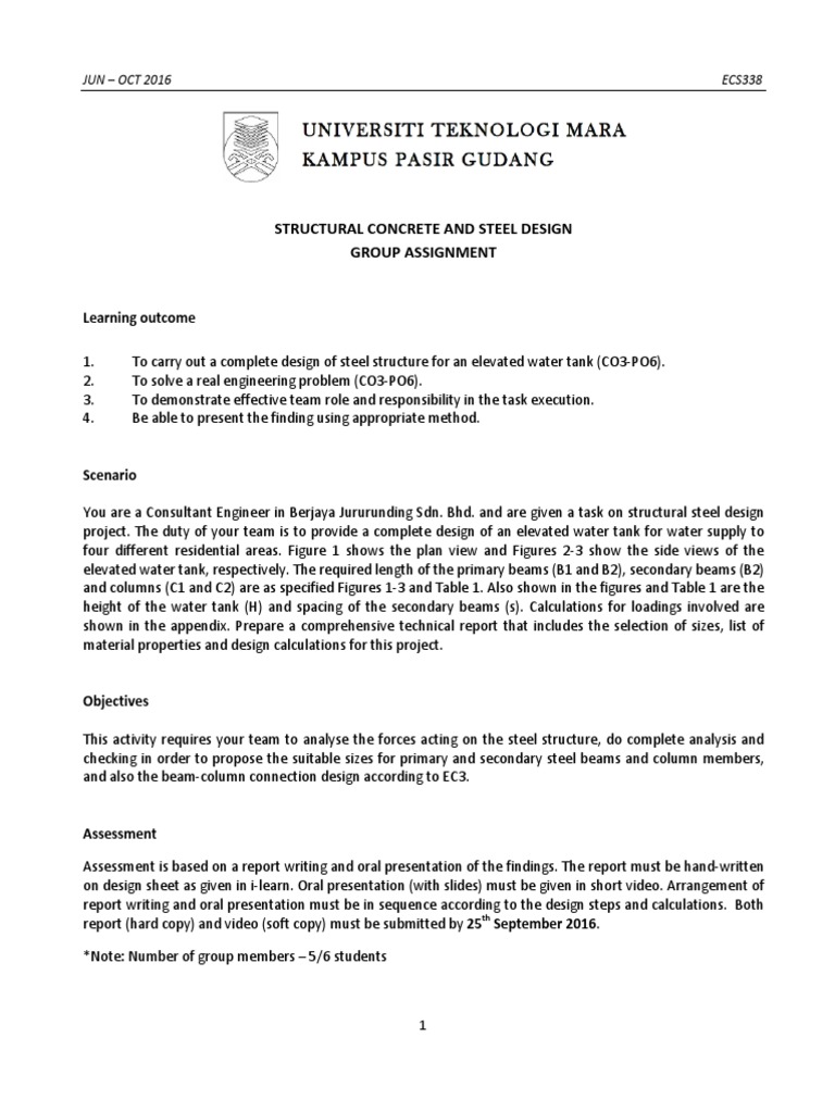 Assignment - CDIO Activity | PDF | Beam (Structure) | Column