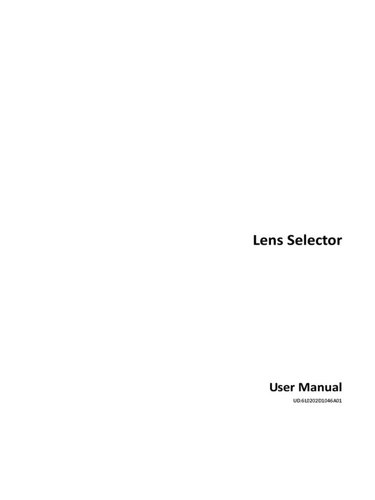 Nikon Lens Selector User Manual | PDF | Camera | Simulation