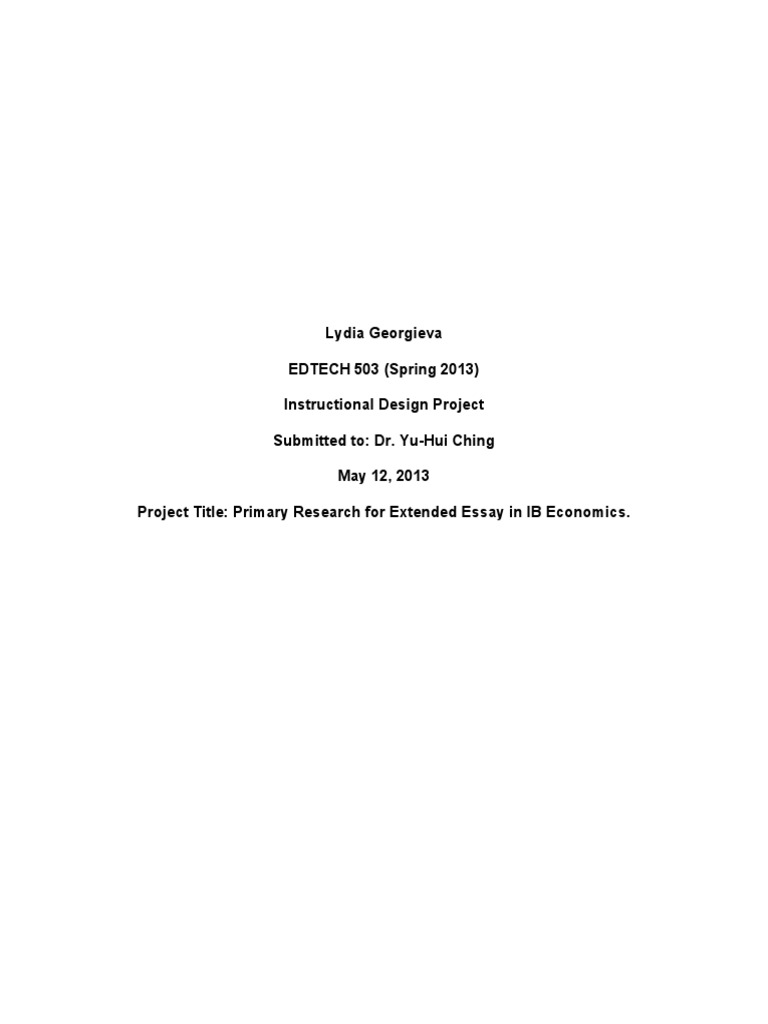 ID Project Final Draft | PDF | Survey Methodology | Educational Assessment