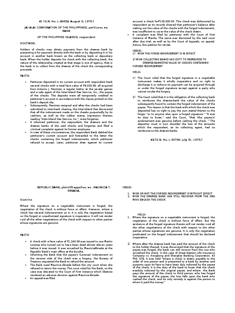 Forgery Cases | PDF | Cheque | Negotiable Instrument