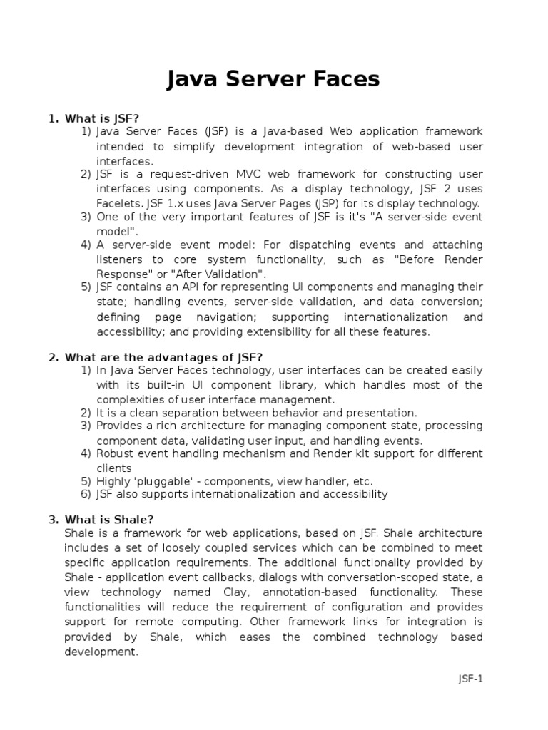 Java Server Faces | Download Free PDF | Java Server Faces | Java Servlet