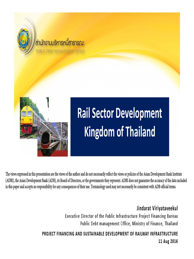Thailand Country Presentaion | PDF | Public–Private Partnership ...