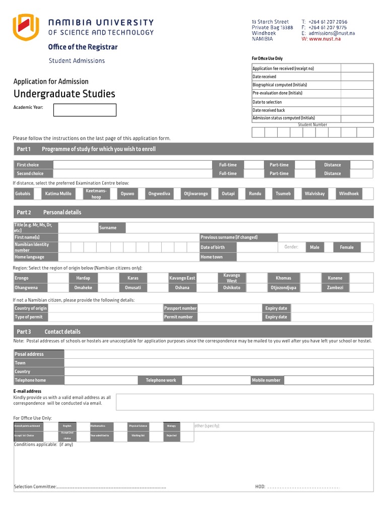 Undergraduate Studies NUST | PDF | Mail | Indemnity