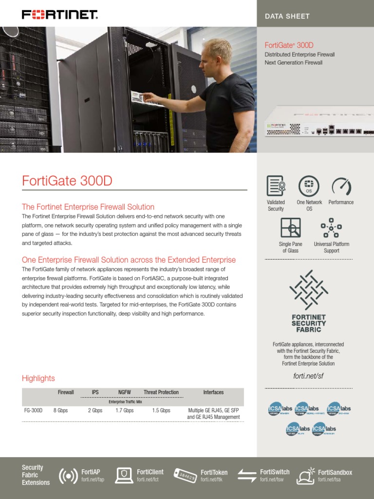 Fortigate 300D: The Fortinet Enterprise Firewall Solution | PDF | Firewall (Computing ...
