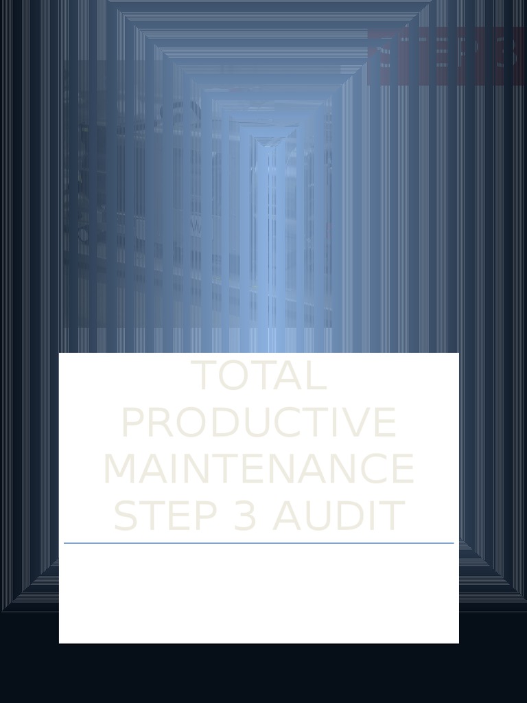 Autonomous Maintenance Step 3 Audit Sheet | Audit | Technology
