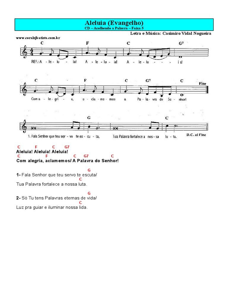 Aleluia | PDF | Textos religiosos | Religião e crença