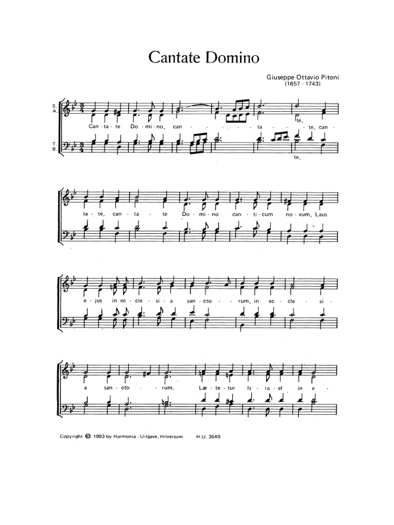 Cantate Domino-Pitoni PDF | PDF