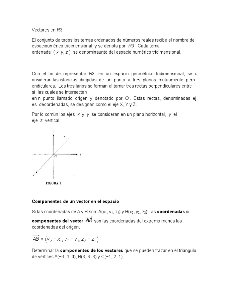 Vectores en R3 | PDF | Matriz (Matemáticas) | Vector Euclidiano
