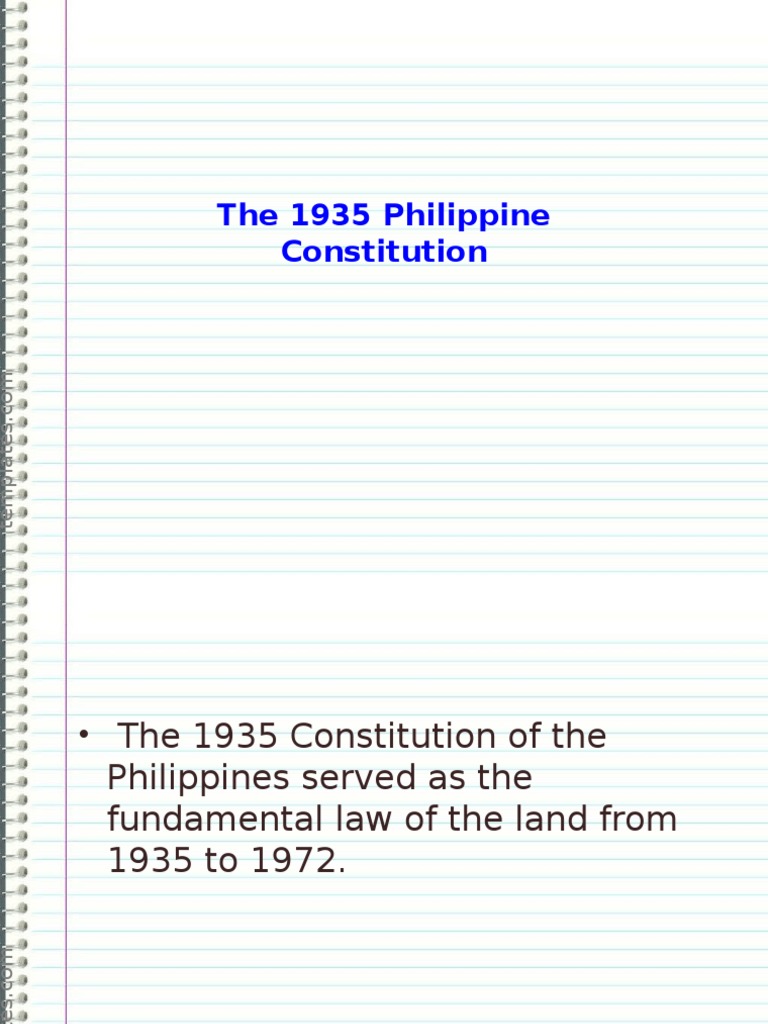 Overview of the 1935 Philippine Constitution | PDF