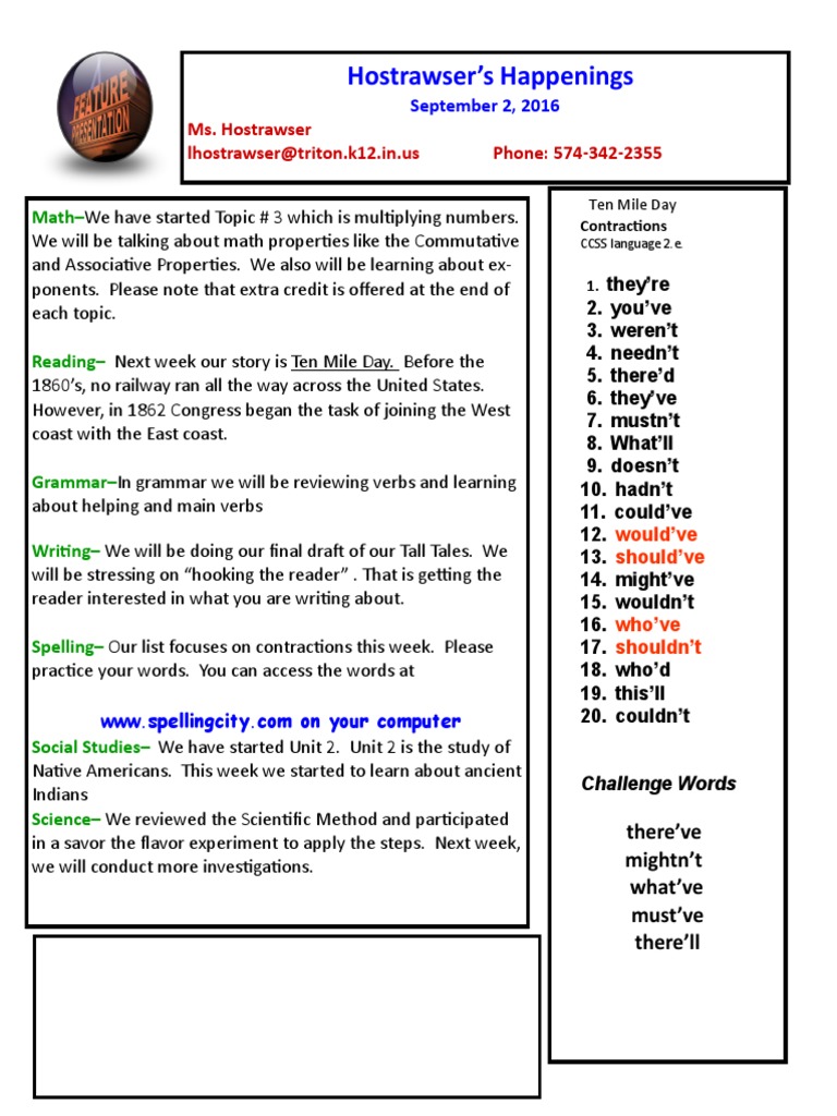 Ten Mile Day and Contraction Focus | PDF