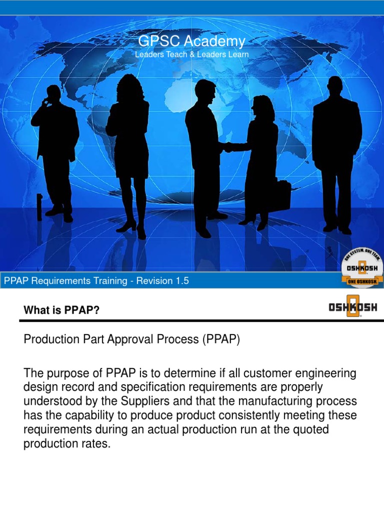 PPAP Training | PDF | Specification (Technical Standard) | Industries