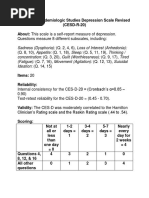 CES-DC: Child Depression Scale Guide | PDF | Major Depressive Disorder ...