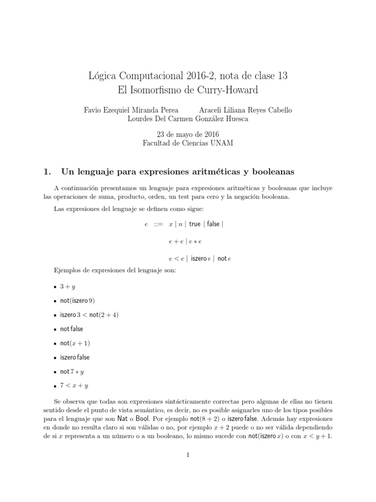 Isomorfismo Curry Howard | PDF | Lenguaje de programación | Compilador