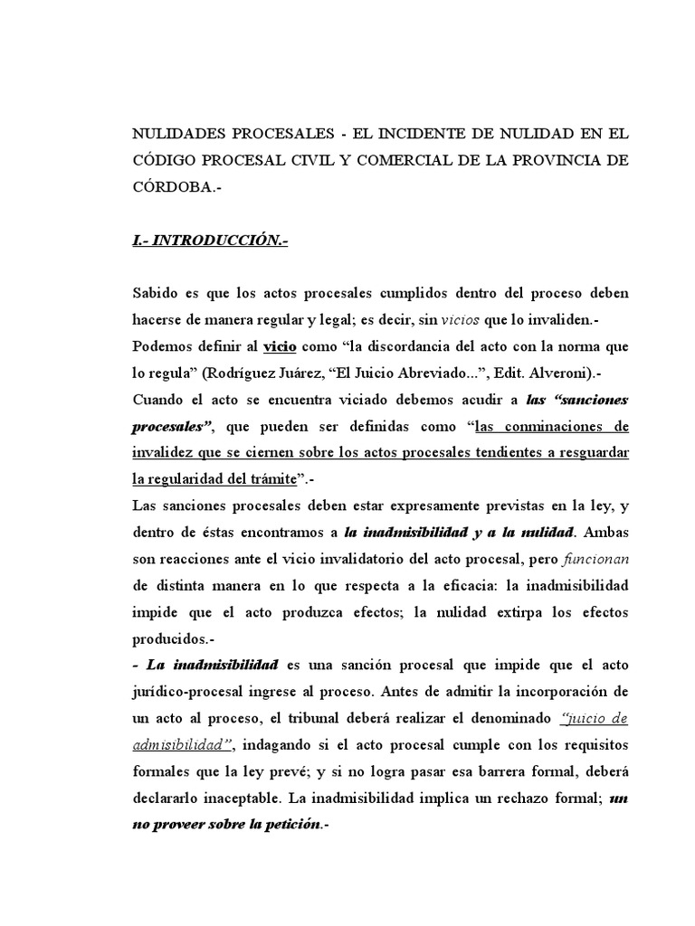 53b5be6e8569cnulidades Procesales (Ficha) | PDF | Ley procesal | Res ...