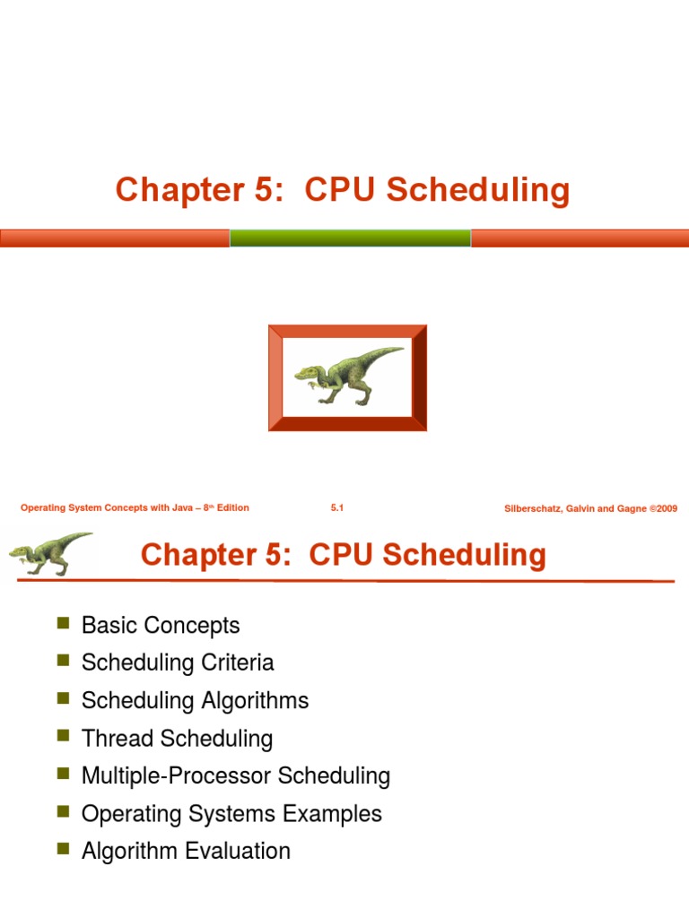Chapter 5 Cpu Scheduling 51 Silberschatz Galvin And Gagne ©2009 Operating System Concepts 