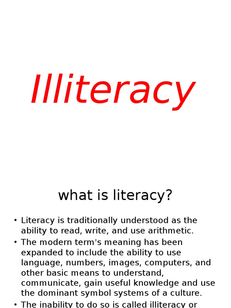 Illiteracy