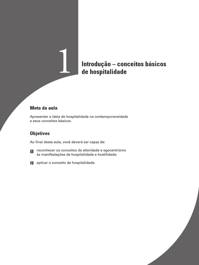 Aula 01 - Conceitos Basicos de Hospitalidade | PDF | Mitologia grega | Turismo