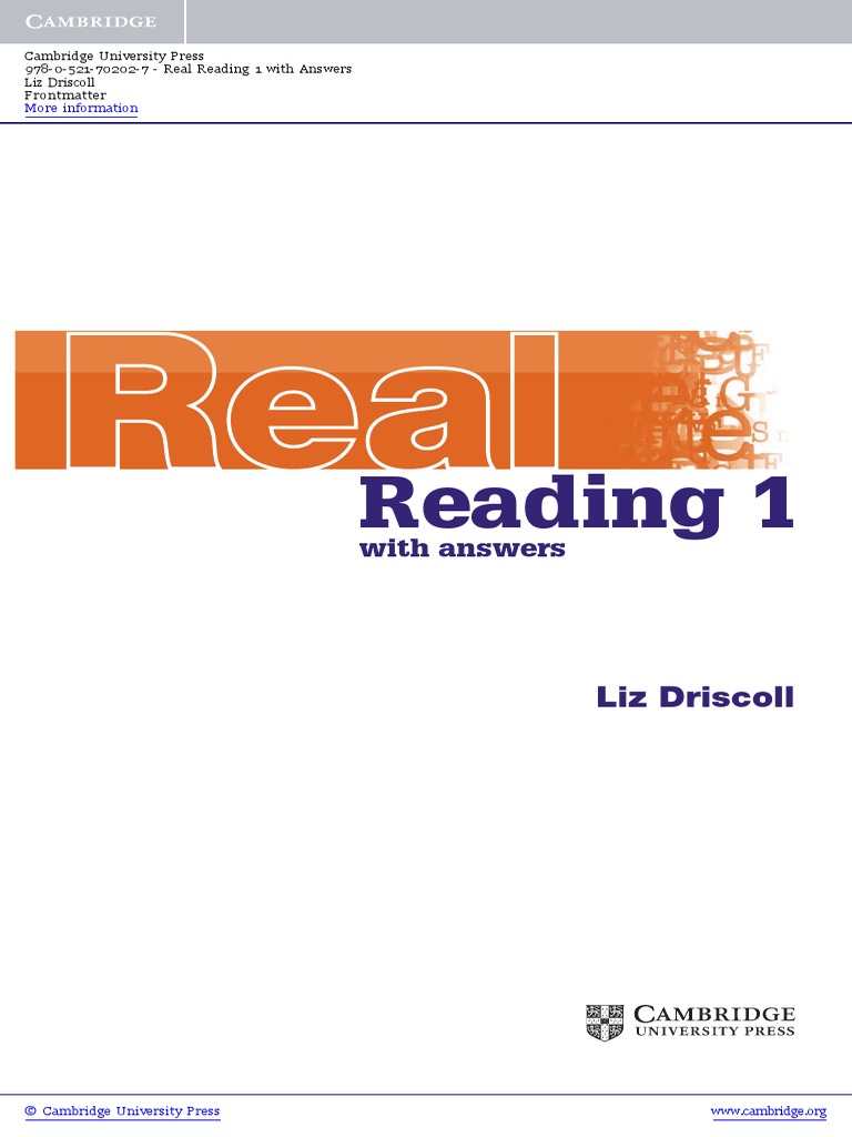 Cambridge English Skills Real Reading Level1 Beginner Book With Answers ...