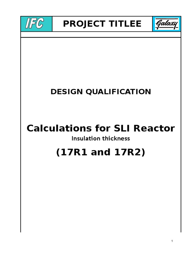 Insulation For SCI Reactor | PDF