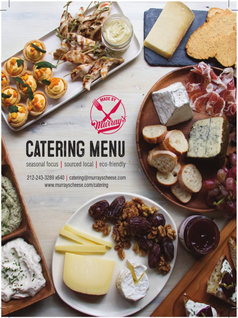 Murray's Catering Menu | PDF | Salad | Cheesecake