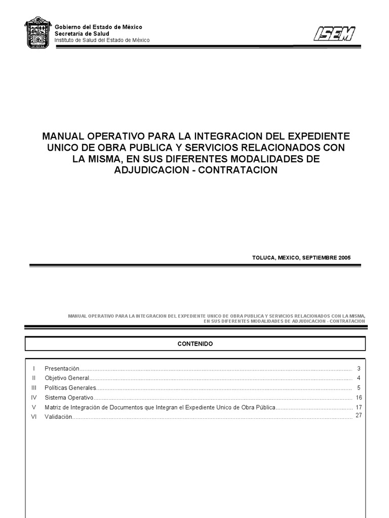 Expediente Unico de Obra Publica | PDF | Presupuesto | Integral