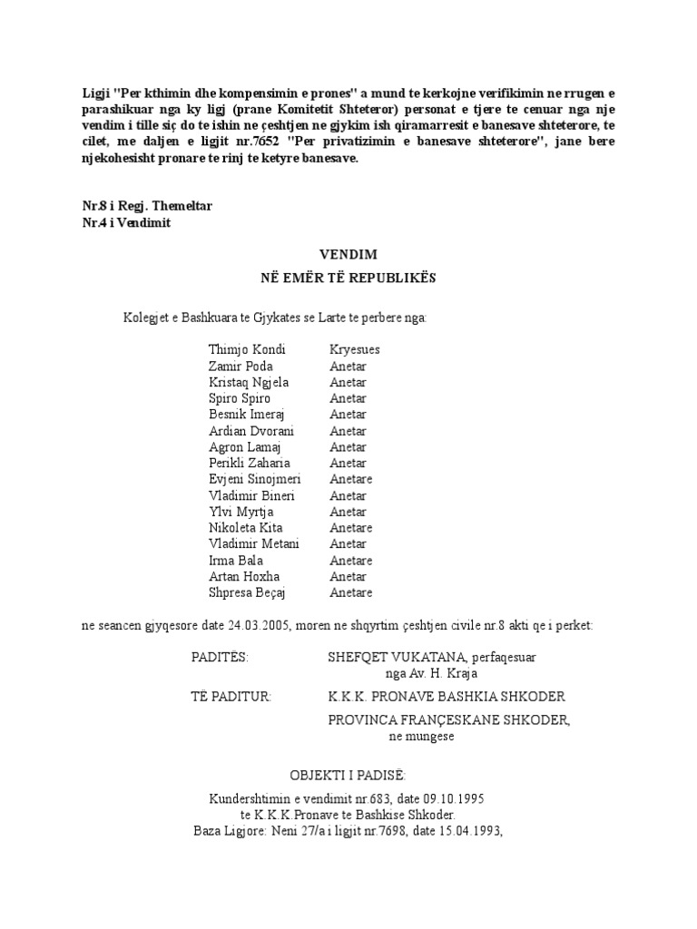 Kthimi I Pronave | PDF