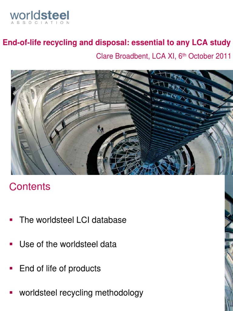 End-Of-life Recycling and Disposal | PDF | Scrap | Life Cycle Assessment
