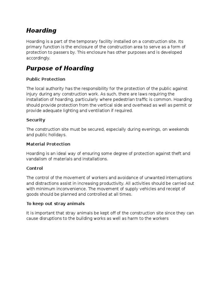 Hoarding: Public Protection | PDF | Warehouse | Water