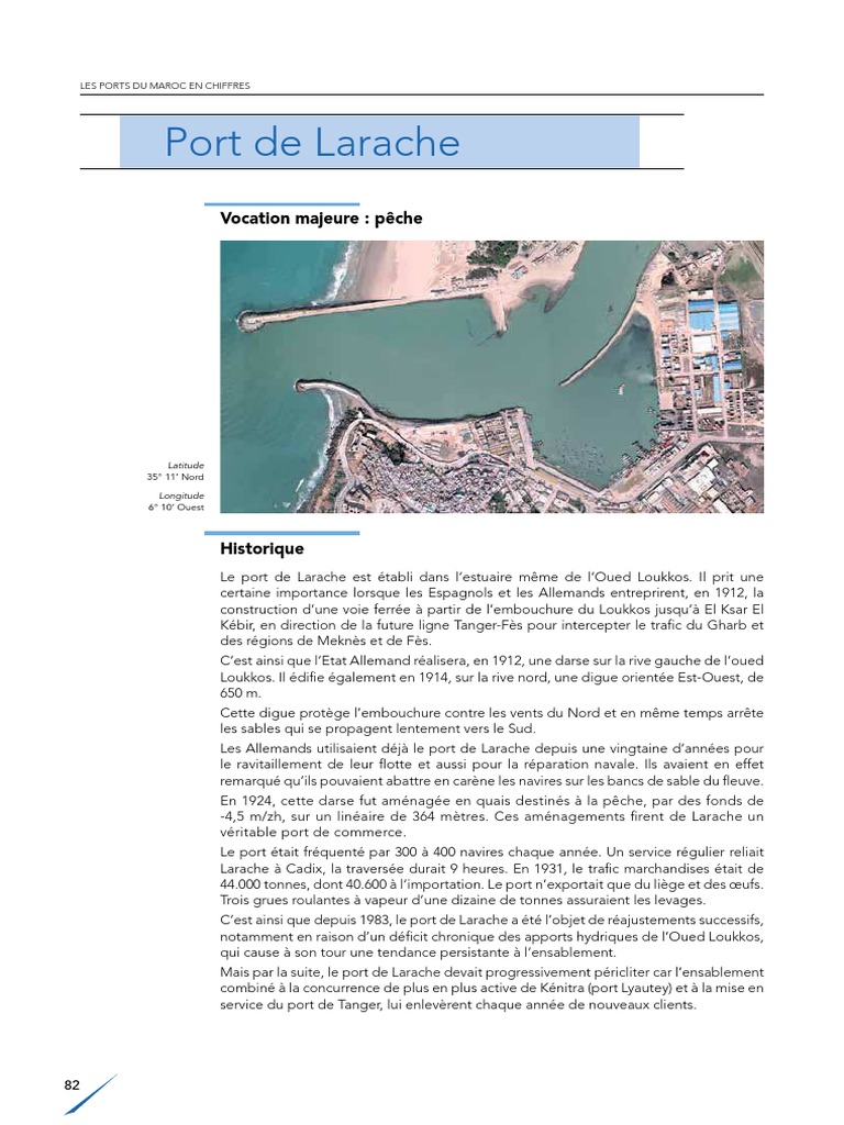 Fiche Port Larache | PDF | Port | Transport fluvial et maritime