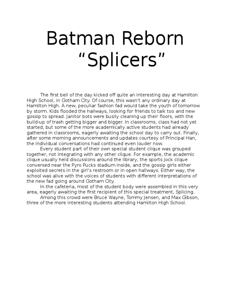 Batman Splicers | PDF