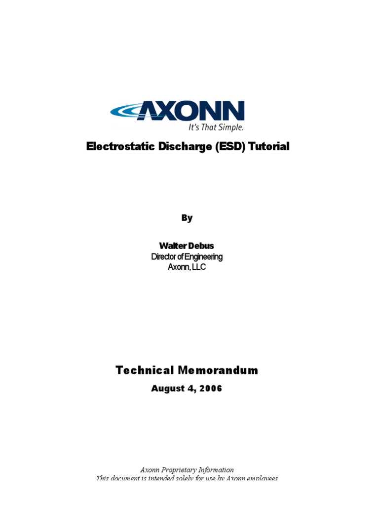 Electrostatic Discharge Tutorial PDF | PDF | Electrostatic Discharge | Electrostatics