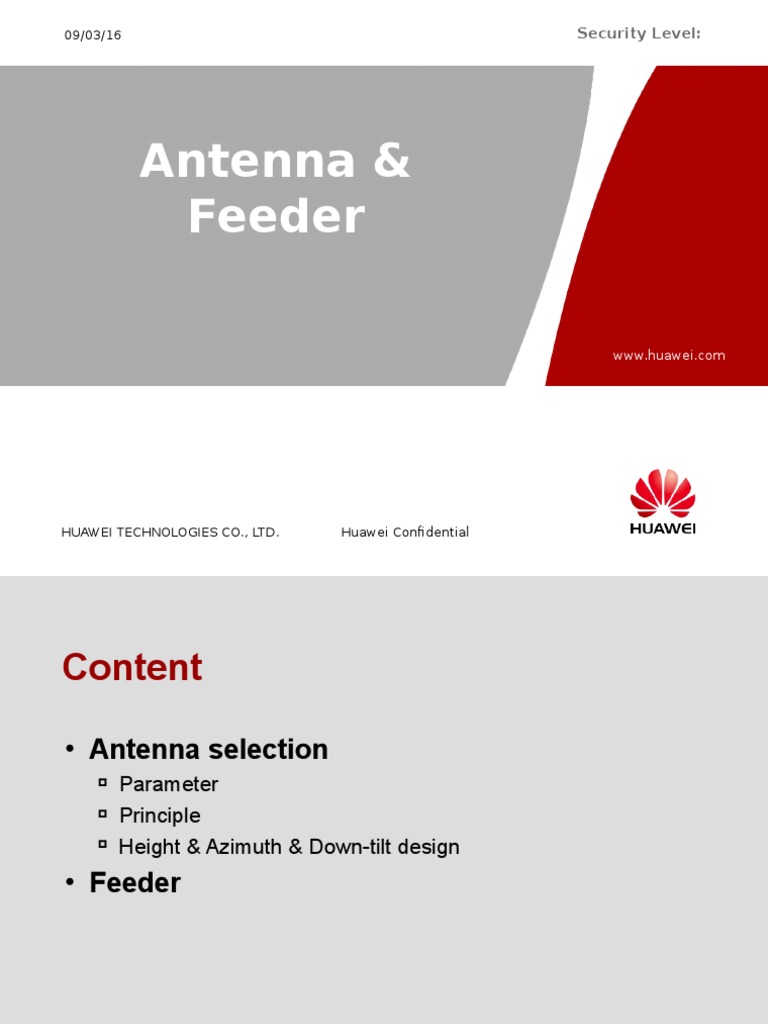 Antenna & Feeder: Security Level | PDF | Antenna (Radio ...