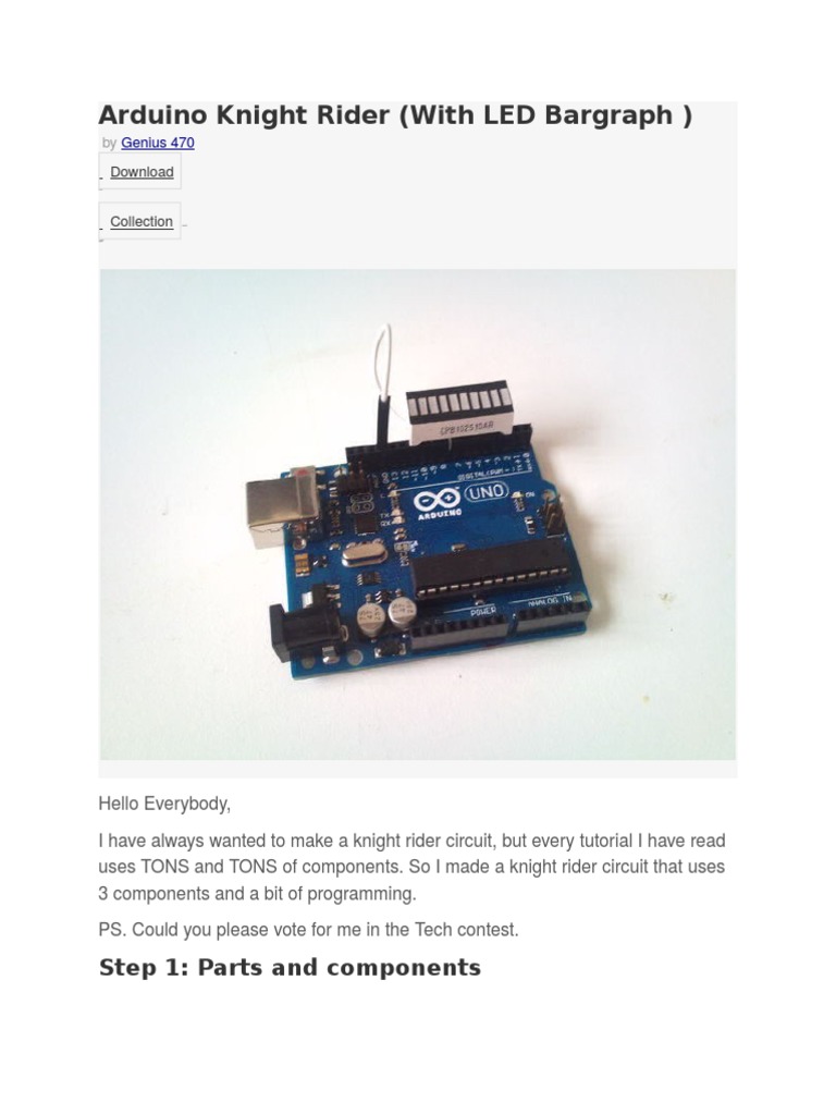 Arduino Knight Rider | PDF