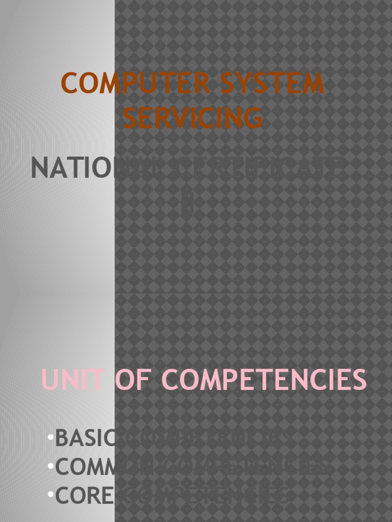 Unit of Competencies | PDF