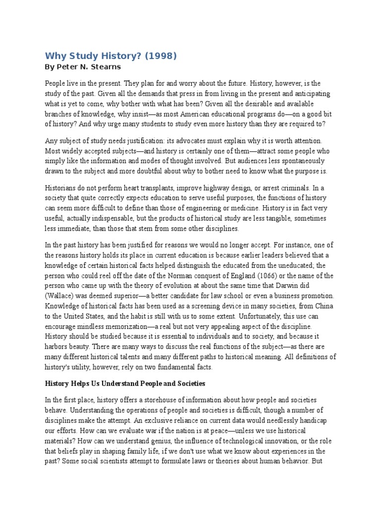 Why Study History | PDF | Identity (Social Science) | Historian