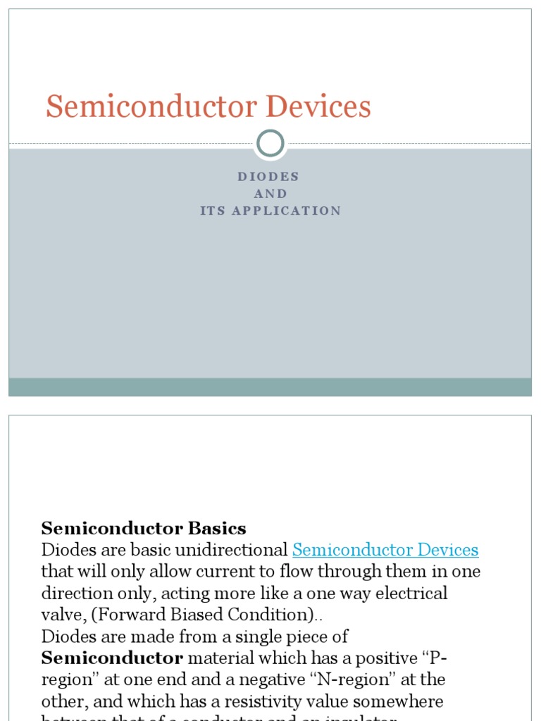 Semiconductor Presentation | PDF | Electrical Resistivity And ...