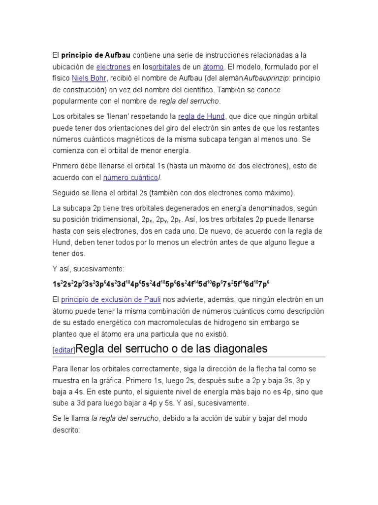 Regla de Auf Bau | PDF | Física Molecular | Ciencias fisicas