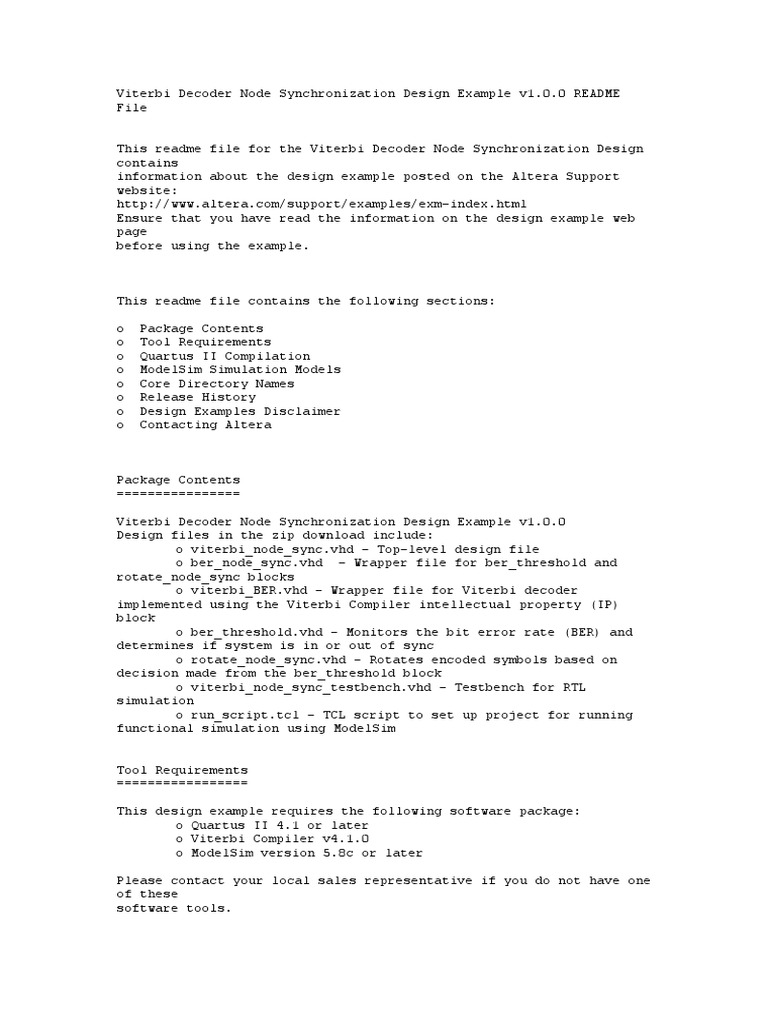 Viterbi Decoder Node Synchronization Design Example v1 | PDF ...