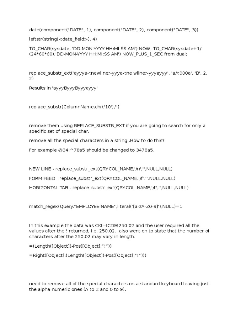 Techniques for Manipulating Strings and Extracting Values through Regular Expressions and Built ...