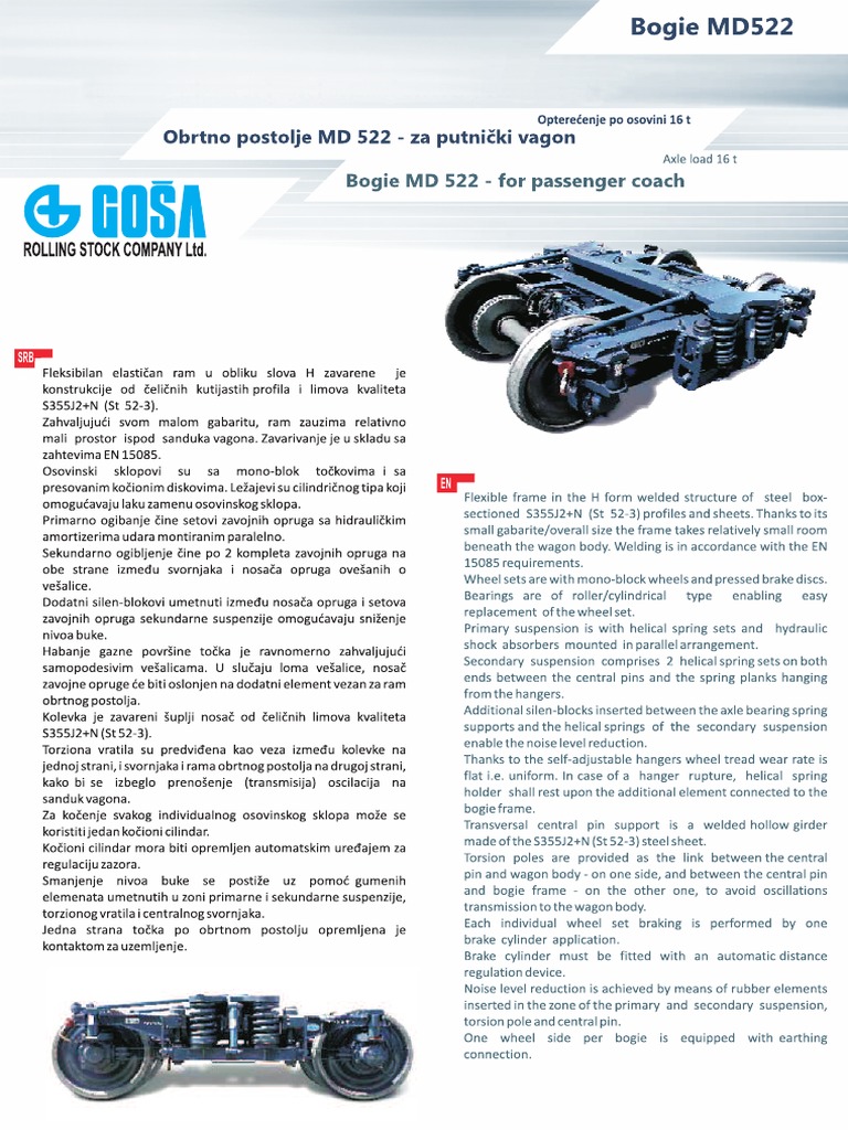Bogie MD522 PDF | PDF