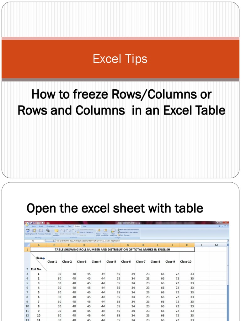 Excel Tips: How To Freeze Rows/Columns or Rows and Columns in An Excel ...