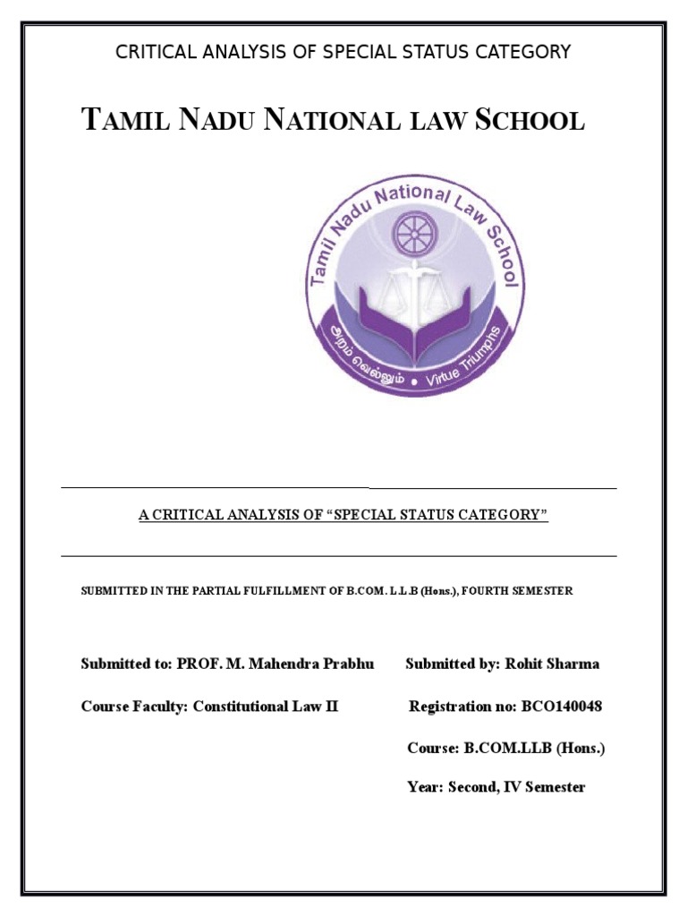Law Students' Guide to Special Status | PDF