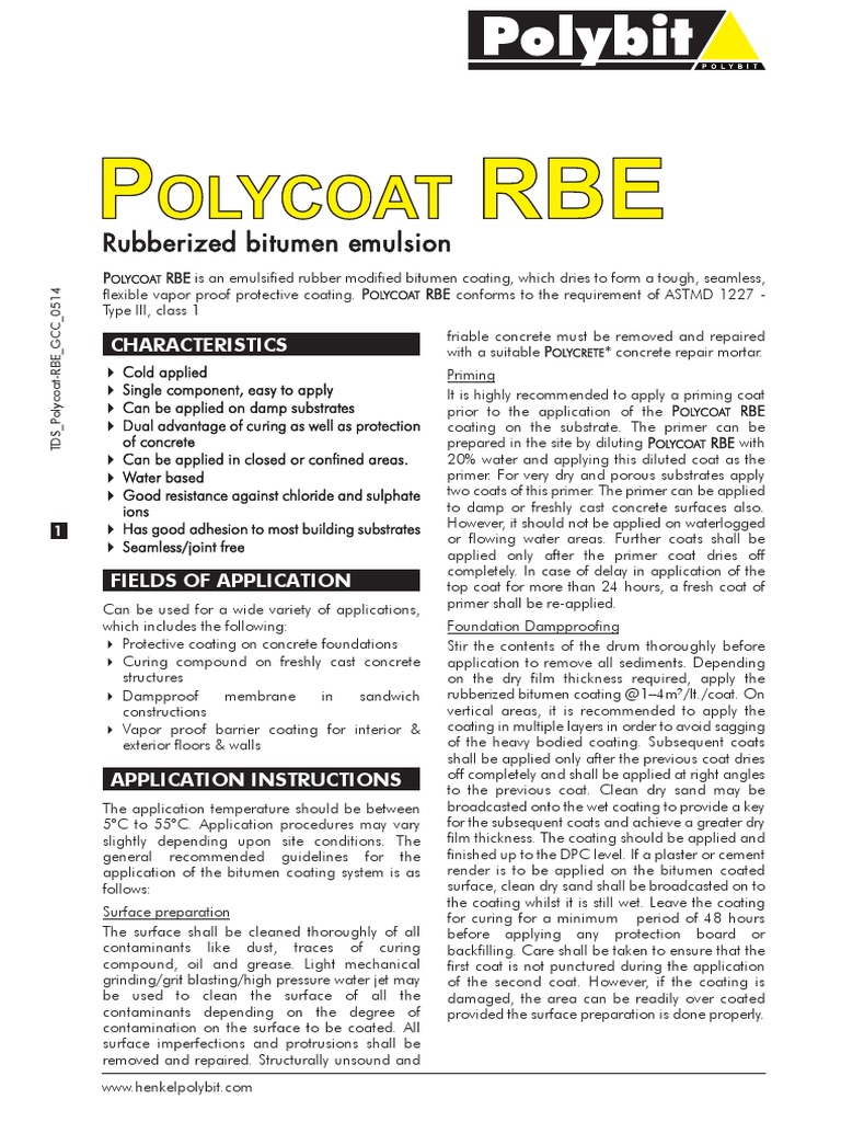 Polycoat Rbe | PDF | Industries | Manmade Materials